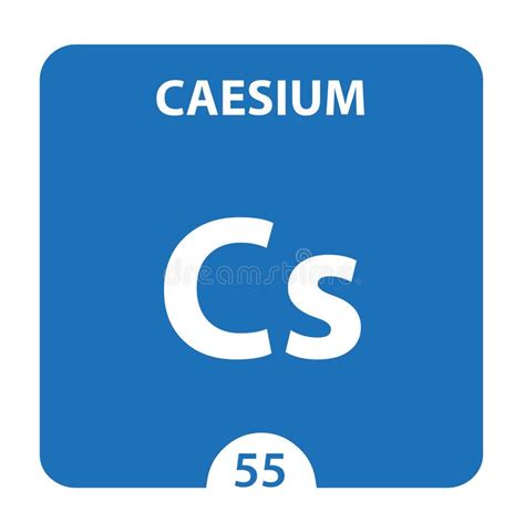 Caesium Chemical 55 Elemento Da Tabela Periódica Contexto Da Molécula E