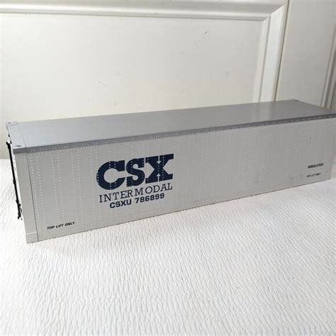 Usa Trains Toys Usa Trains Csx Intermodal Container Csxu 786899 G Gauge Scale White Train