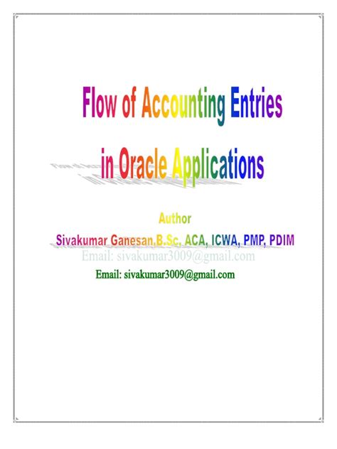 Flow Of Accounting Entries In Oracle Applications Pdf Accounts Payable Receipt
