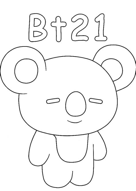 Kawaii Koya Bt21 Cute Coloring Pages Coloring Pages Kawaii