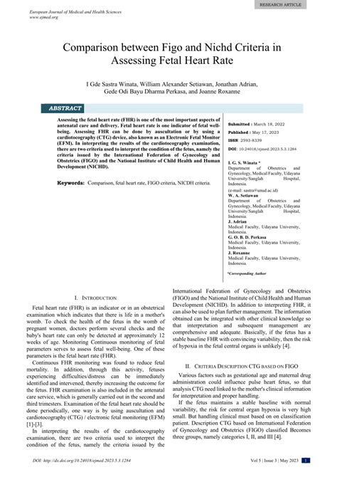 Pdf Comparison Between Figo And Nichd Criteria In Assessing Fetal