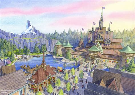 Photos Pixie Hollow Arendelle Castle And Elsas Ice Palace Visible