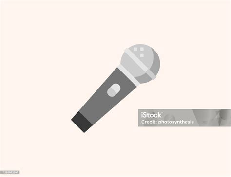 마이크 벡터 아이콘입니다 격리 된 마이크 플랫 컬러 기호 마이크에 대한 스톡 벡터 아트 및 기타 이미지 마이크 이모티콘