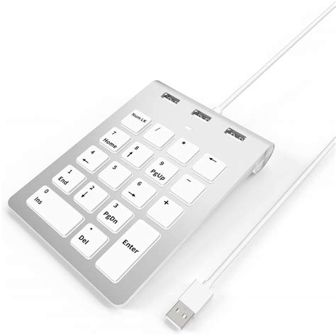 Wired Numeric Keypad With USB Hub