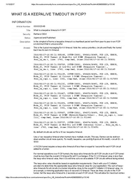Fcip Keep Alive Timeout Pdf Pdf Computer Networking Data Transmission
