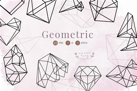 Geometric Abstract Shape Line Art Graphic By Wannafang Botanical