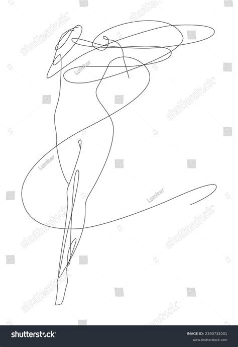 Elegant Line Art Erotic Woman Figure Stock Vector Royalty Free Shutterstock