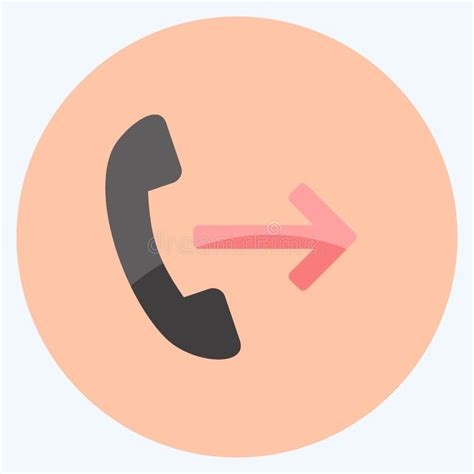 Icon Call Forwarding Suitable For Mobile Apps Symbol Flat Style
