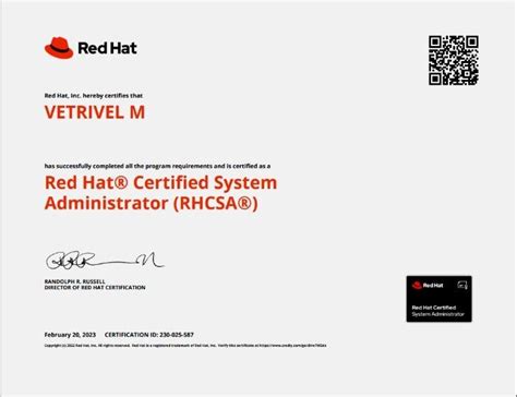 I Am Excited To Announce That I Have Successfully Earned The Red Hat