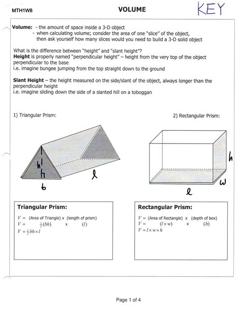 Geometry And Measurements Practice Problems • Teacha Worksheets Library