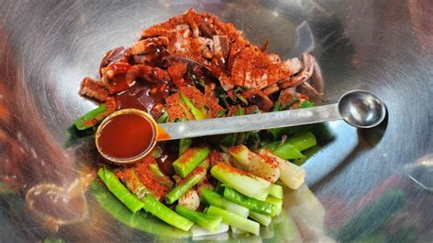 풋마늘 오징어무침