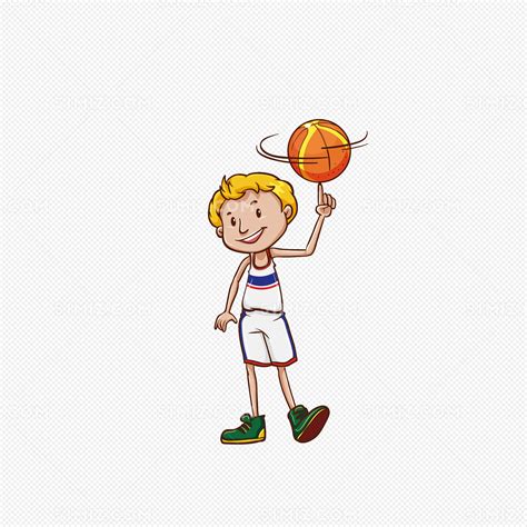 矢量卡通男孩街头篮球插画图片素材免费下载 觅知网