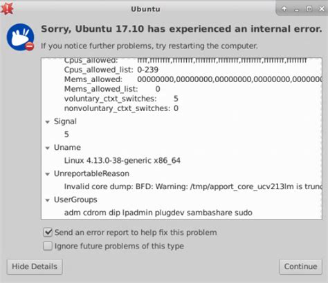 java crashed with signal 5 on 17 10 ask ubuntu