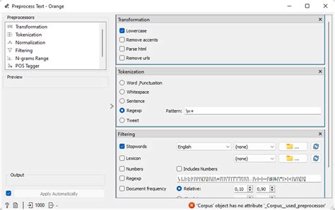 Corpus Widget Doesn`t Work · Issue 892 · Biolaborange3 Text · Github