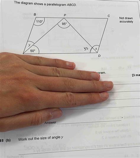 Solved The Diagram Shows A Parallelogram Abcd Not Drawn Accurately Gram [3 Ma Answer 18 B