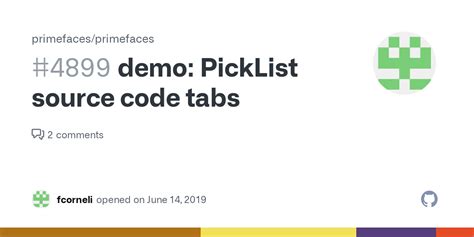 demo picklist source code tabs · issue 4899 · primefaces primefaces · github