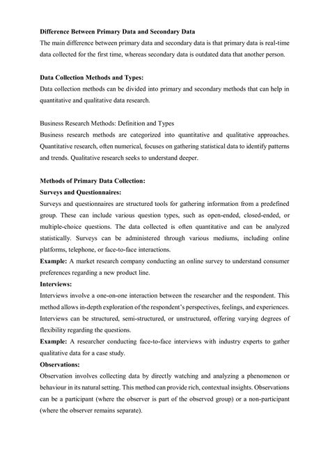 What Is Primary Data And Primary Data Collection Pdf