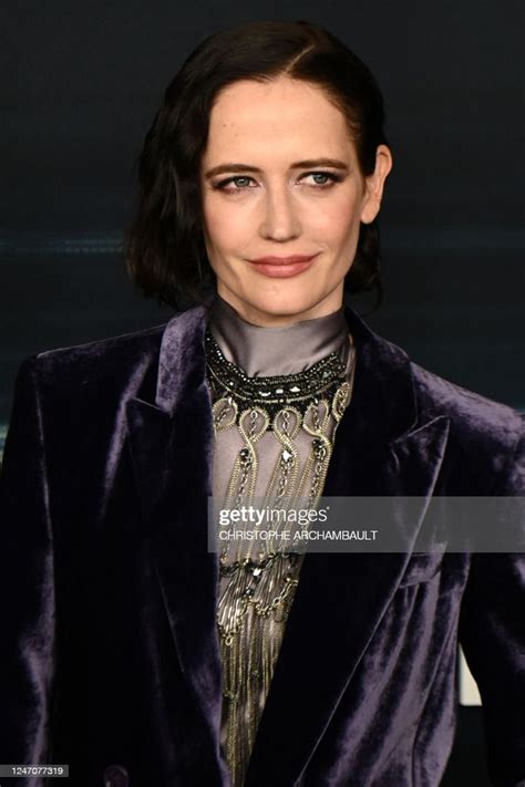 French Actress Eva Green Poses Upon Her Arrival For The News Photo
