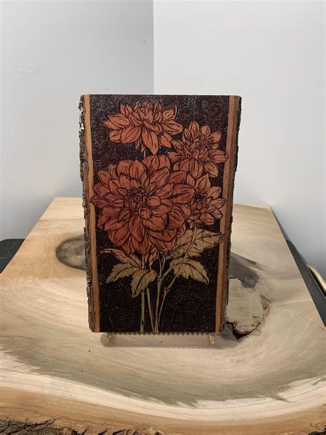Mum Floral Handmade Wooden Pyrography Home Decor Etsy