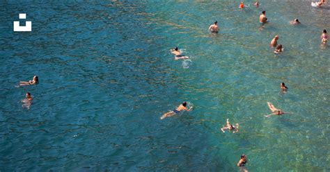 물속에서 수영하는 사람들의 그룹 사진 Unsplash의 무료 소렌토 이미지