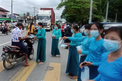 ကိုဗစ် ၁၉ ရောဂါ ကာကွယ်ထိန်းချုပ်နိုင်ရေး ဖြူးမြို့နယ်တွင် Mask Campaign