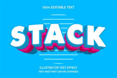 Stack Text Effect Graphic By Gladiator Studio Creative Fabrica