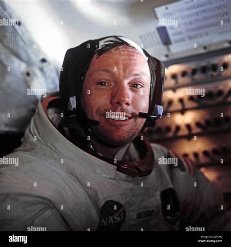 Apollo 11 Neil Armstrong Smiles After A Successful Moonwalk Stock