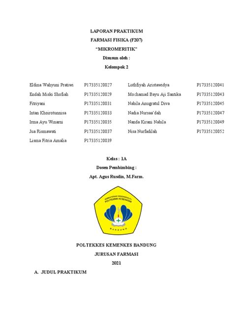 Laporan Praktikum Mikromeritik Pdf