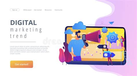 Data Driven Marketing Concept Landing Page Stock Vector Illustration Of Modern Experience