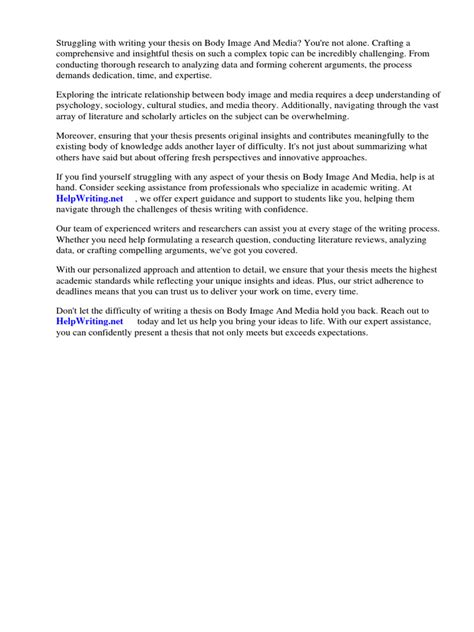 Thesis Body Image And Media Pdf Multiprotocol Label Switching Networking