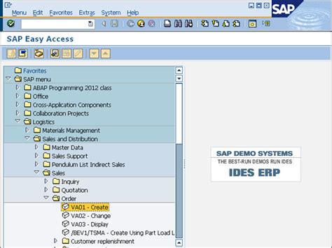 離秋亭 [sap] Va01 Create A Sales Order 建立銷貨單