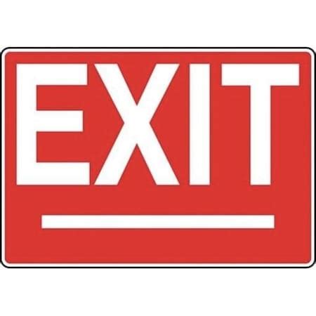 Accuform SAFETY SIGN EXIT WHITE ON RED WITH MEXT422XP MEXT422XP Zoro