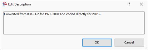 Description Dialog — Seerstat Help System