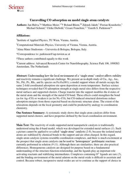 Real Dft Model On Co Adsorption By Noble Catalyst Pdf Adsorption