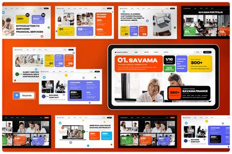 创意金融企业营销策划提案简报设计模版 Savama Finance Company Creative Keynote