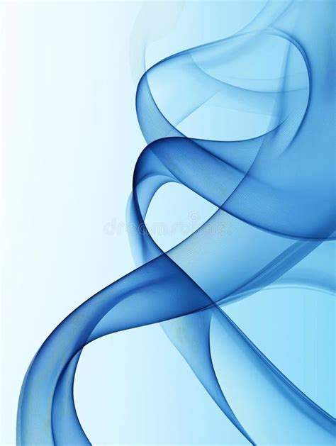 Abstract Blue Background With Smooth Waves Flowing Gently Stock Illustration Illustration Of