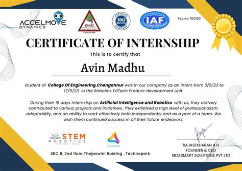 Avin Madhu On Linkedin Thrilled To Have Successfully Completed A