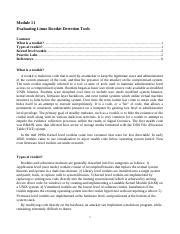 Evaluating Linux Rootkit Detection Tools Types And Threats Course Hero