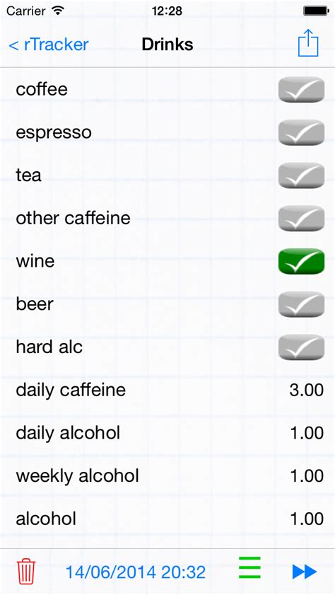 Rtracker Rtracker Drinks Tracker For Ios For Download