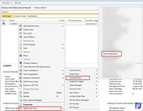 How To Send Notifications From Configmgr Console Using Rct