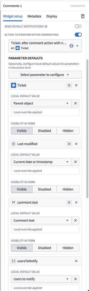 workshop event trigger and navigational widgets comments palantir