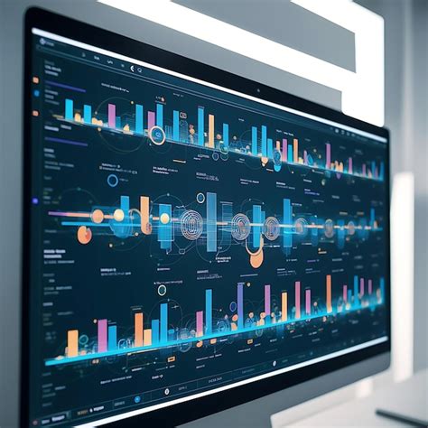Interactive Data Visualization Tool Displayed On A Sleek Computer Screen Premium Ai Generated