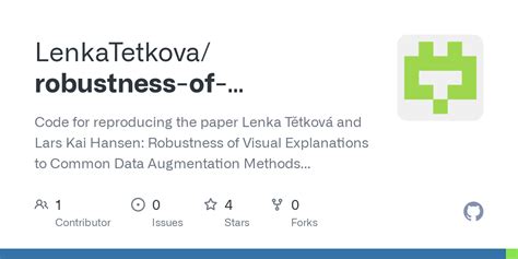 Github Lenkatetkovarobustness Of Explanations Code For Reproducing The Paper Lenka Tětková