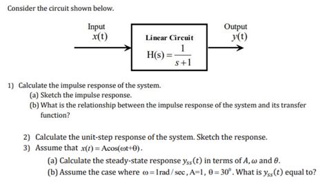 Solved Consider The Circuit Shown Below Input X T Output Chegg