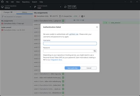 authentication failed · issue 17140 · desktop desktop · github
