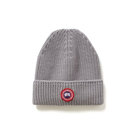 M 캐나다구스 로고 패치 울 비니 그레이 5026m 961 감도 깊은 취향 셀렉트샵 29cm