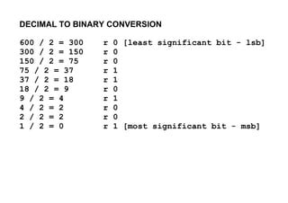 Decimal To Binary Conversion PDF