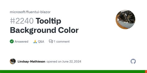 Tooltip Background Color · Microsoft Fluentui Blazor · Discussion 2240