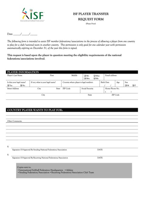 Isf Form Template