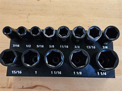 Sae Impact Socket Organizer Harbor Freight By Borg Makerworld Download Free 3d Models